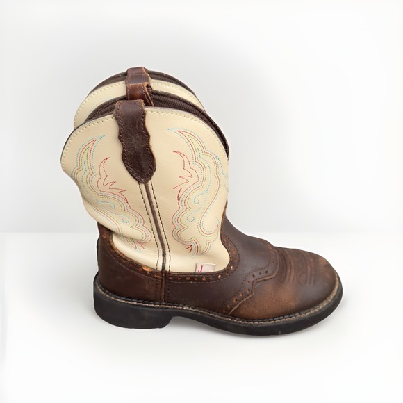 Justin Boots | Shoes | Justin Gypsy Bc902 Womens Size 8b Ivory Brown ...